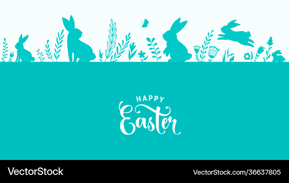 Easter border design holiday Royalty Free Vector Image