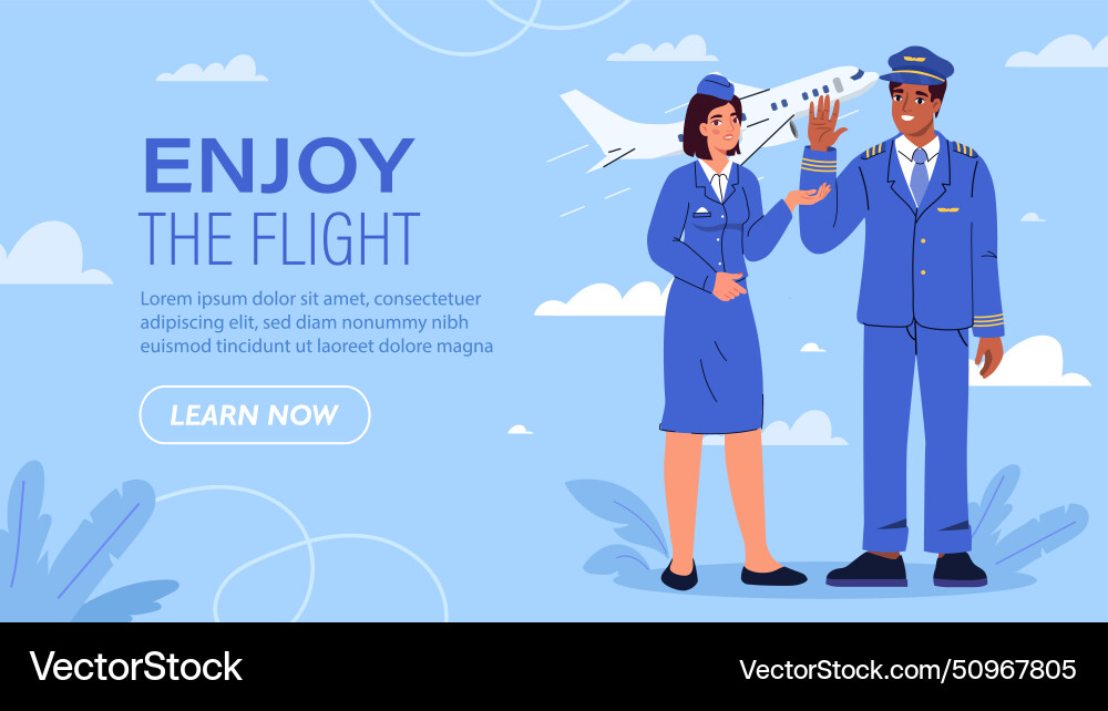 Enjoy flight poster Royalty Free Vector Image - VectorStock