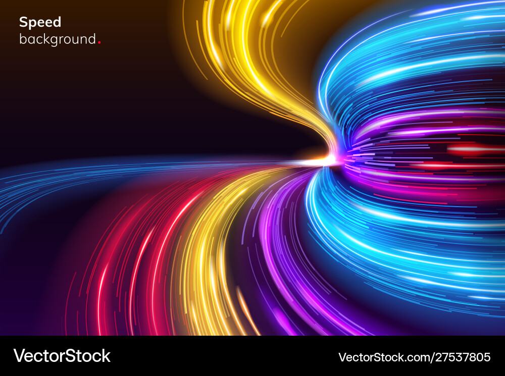 Fast speed lines curve for racing background Vector Image