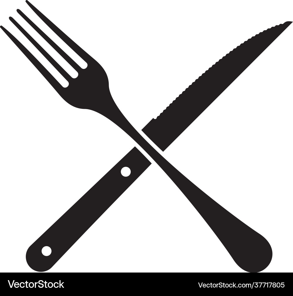 Fork and knife Royalty Free Vector Image - VectorStock