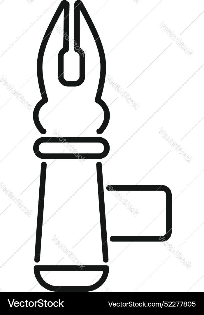 Fountain pen nib attached to a tablet stylus Vector Image