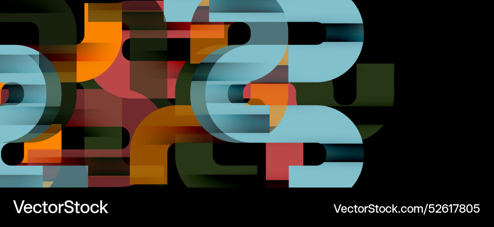 Lines abstract letter style design background Vector Image