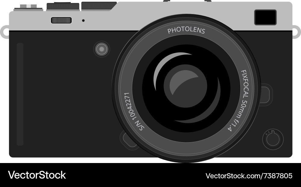 Mirrorless compact camera Royalty Free Vector Image