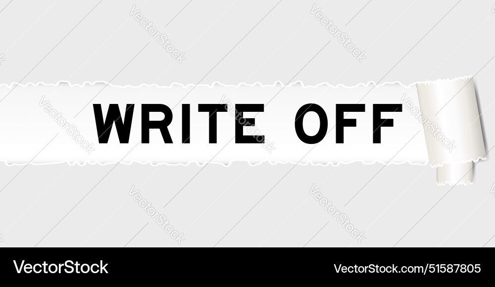 Ripped gray paper background that have word write Vector Image