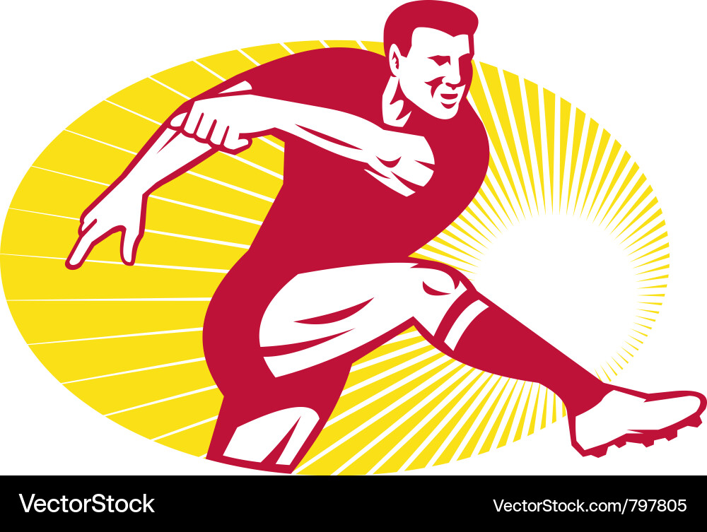 Rugby player Royalty Free Vector Image - VectorStock