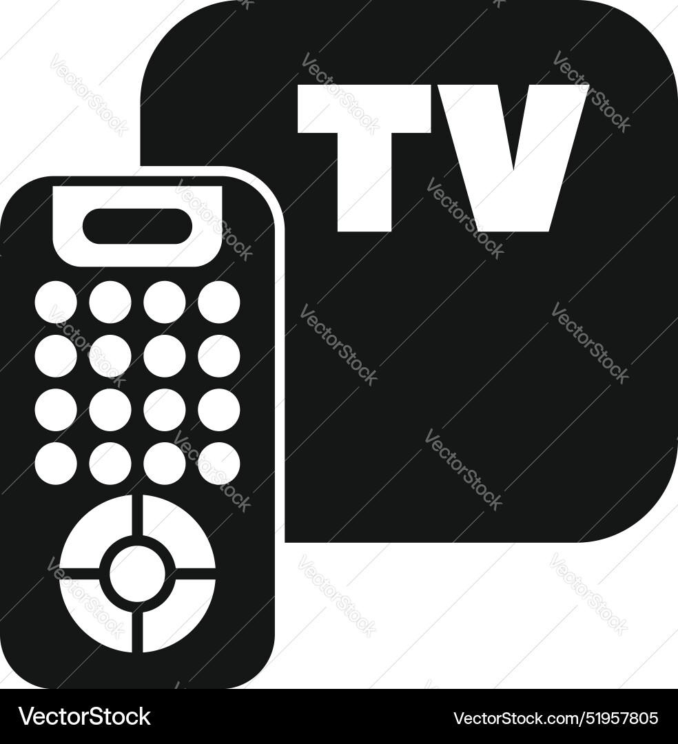 Tv set top box with remote control changing Vector Image