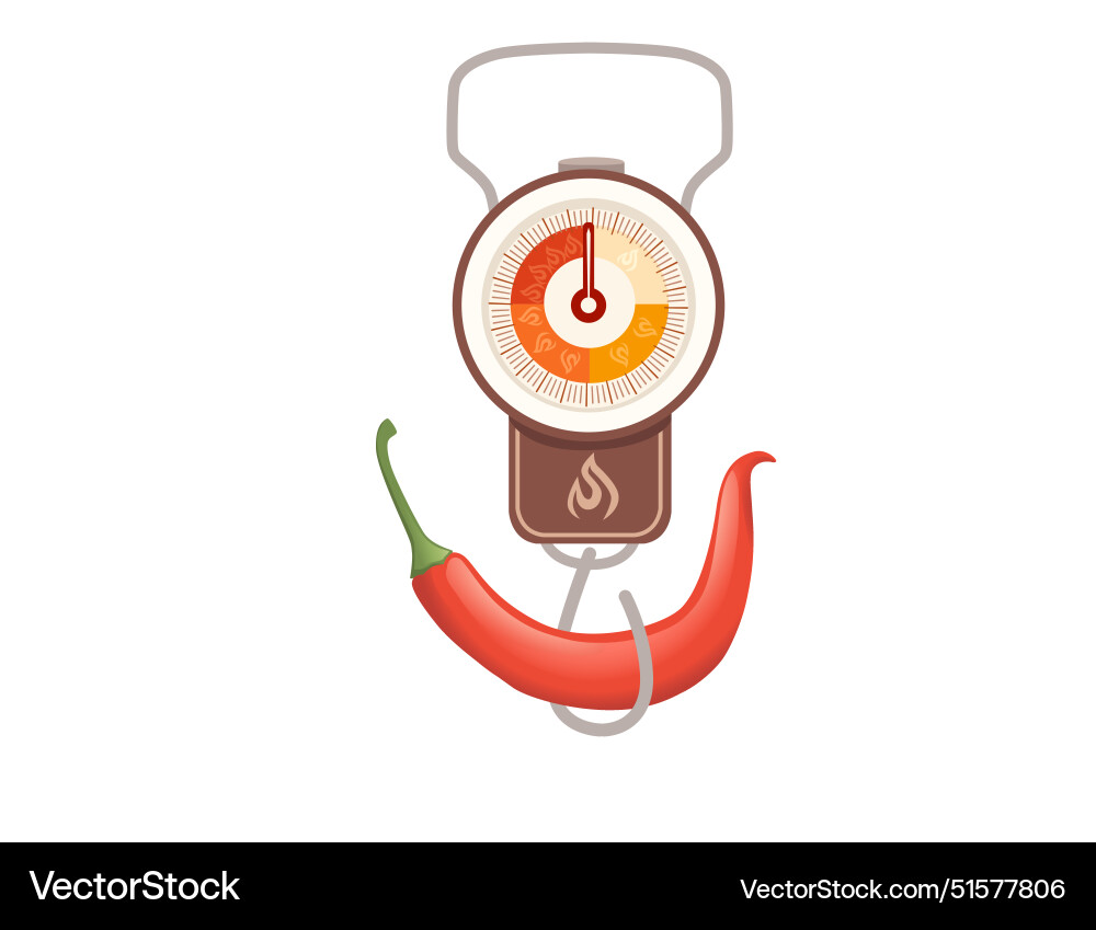 Hand spring scale classic spice level Royalty Free Vector
