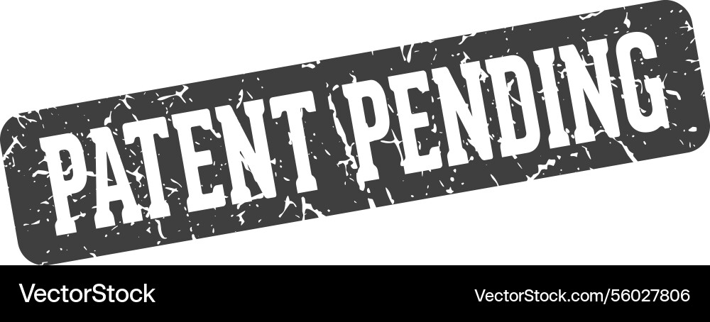 Patent pending rectangular sign Royalty Free Vector Image