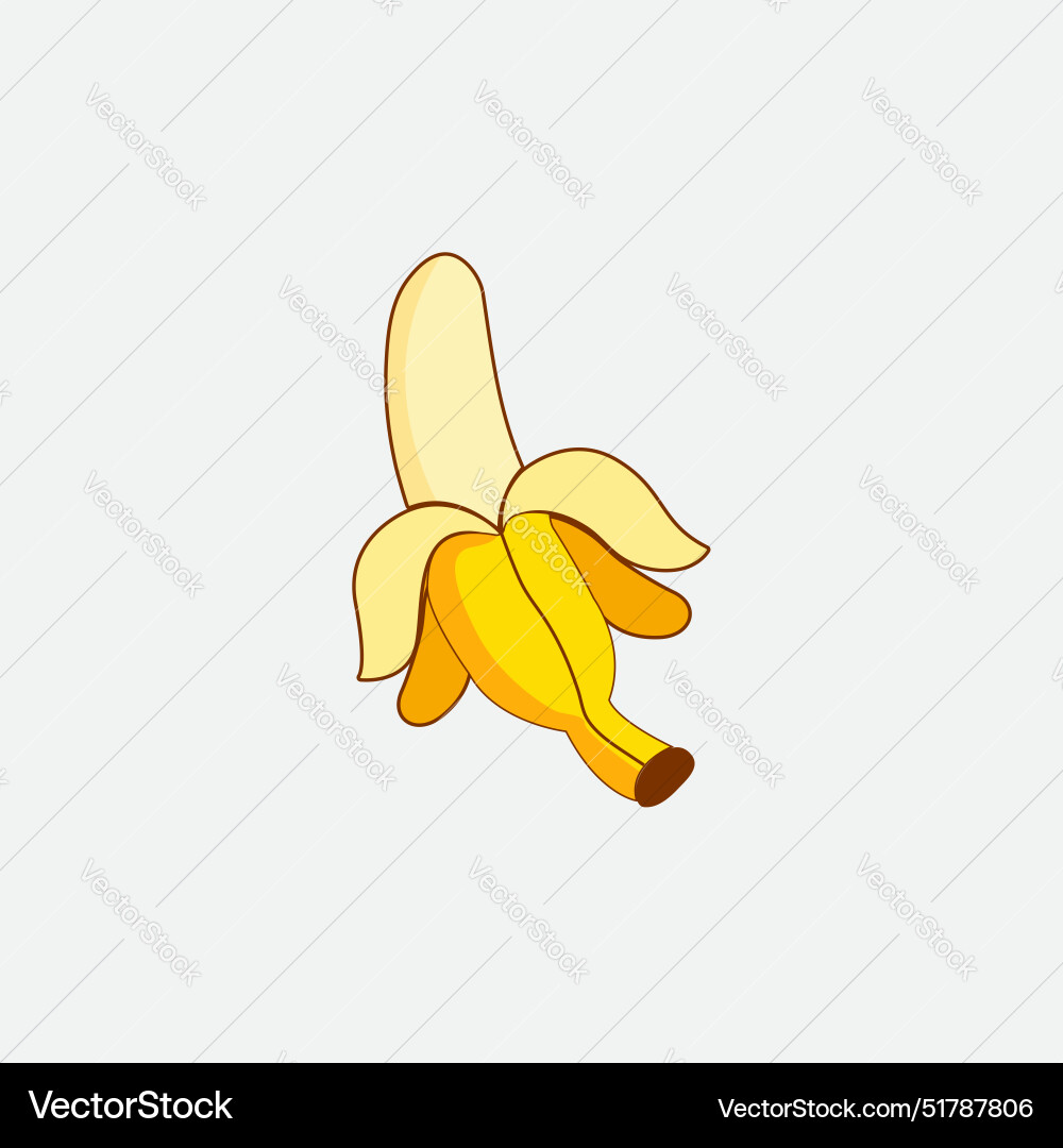 Peeling banana Royalty Free Vector Image - VectorStock