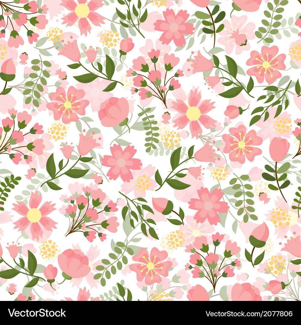 Seamless spring floral background Royalty Free Vector Image
