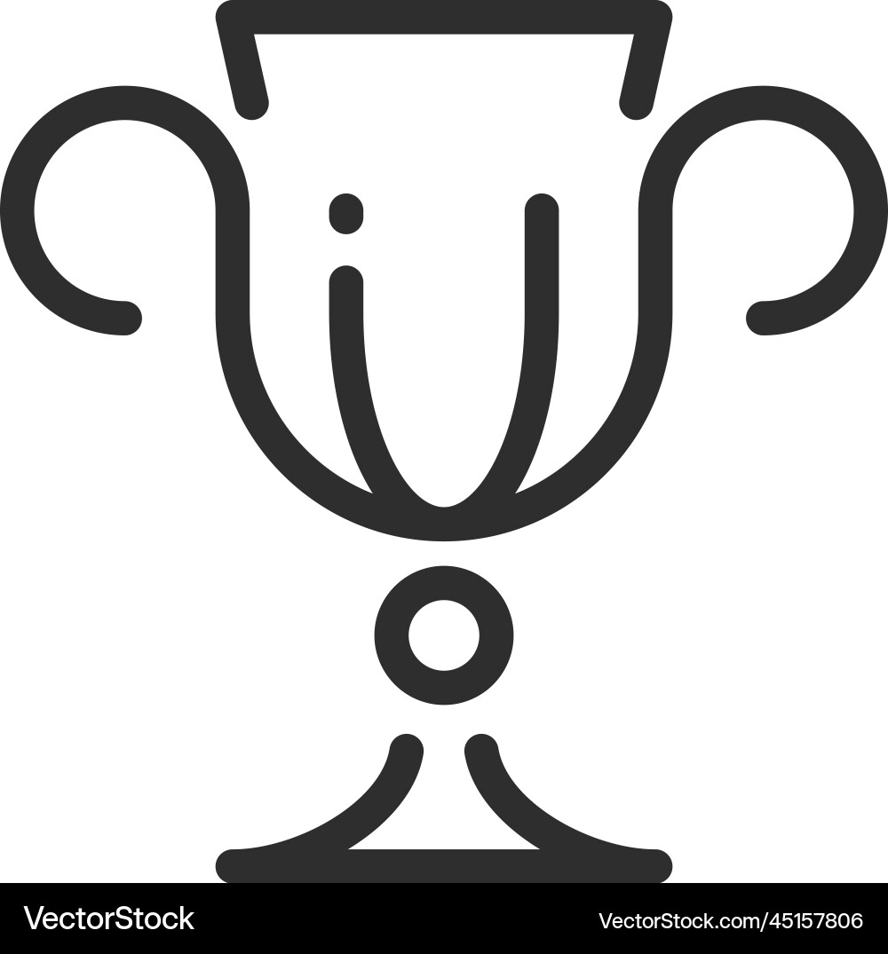 Trophy cup icon award symbol victory sign Vector Image