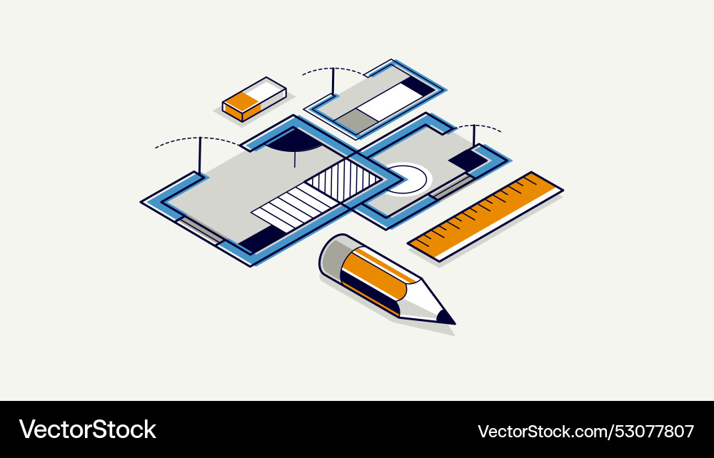 Architectural engineering concept construction Vector Image