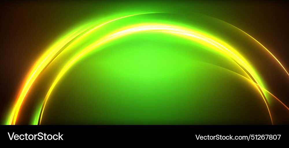 Colorful liquid circle with neon green Royalty Free Vector