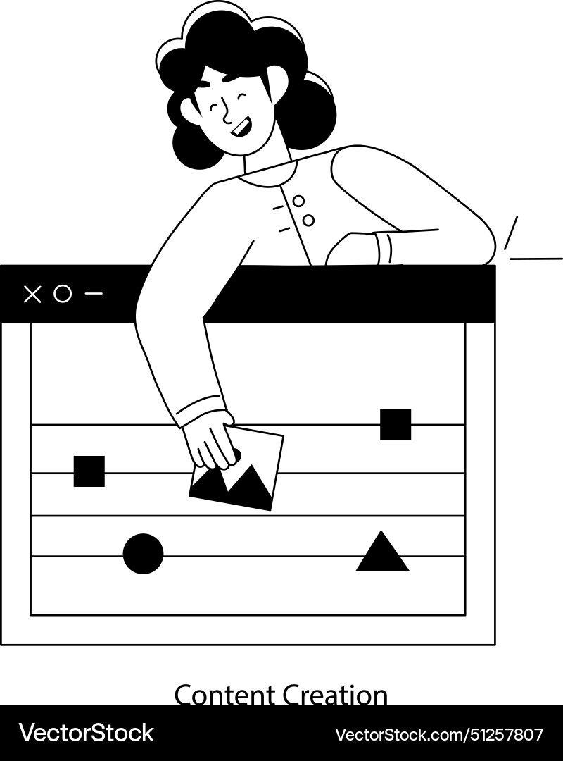 Content creation Royalty Free Vector Image - VectorStock