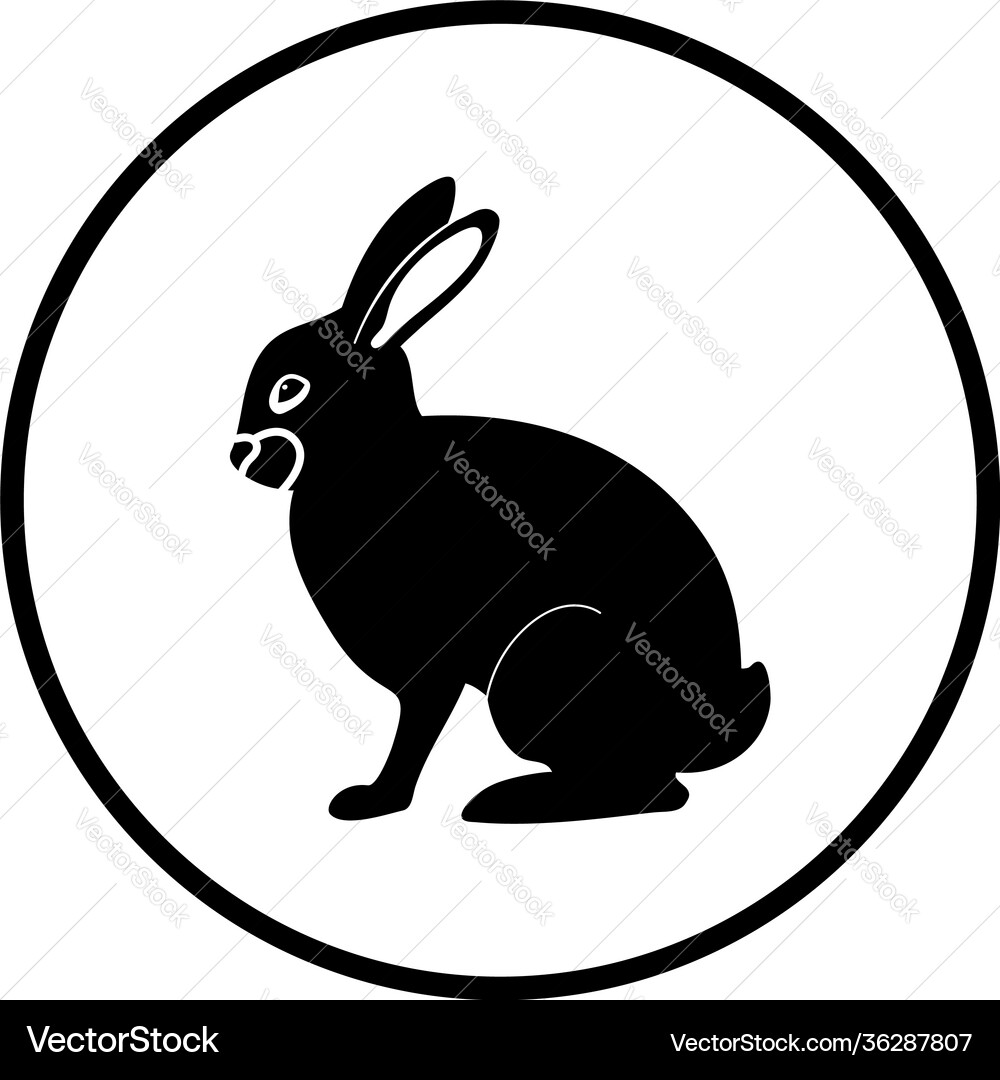 Easter rabbit icon Royalty Free Vector Image - VectorStock