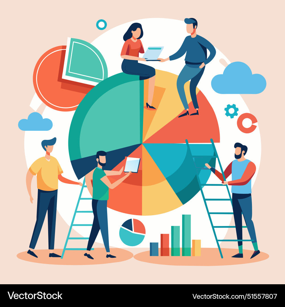 Employee participation partnership Royalty Free Vector Image