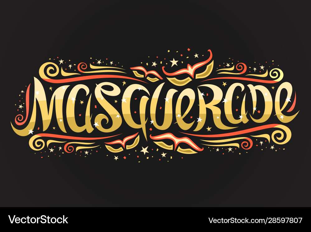 Logo for masquerade Royalty Free Vector Image - VectorStock