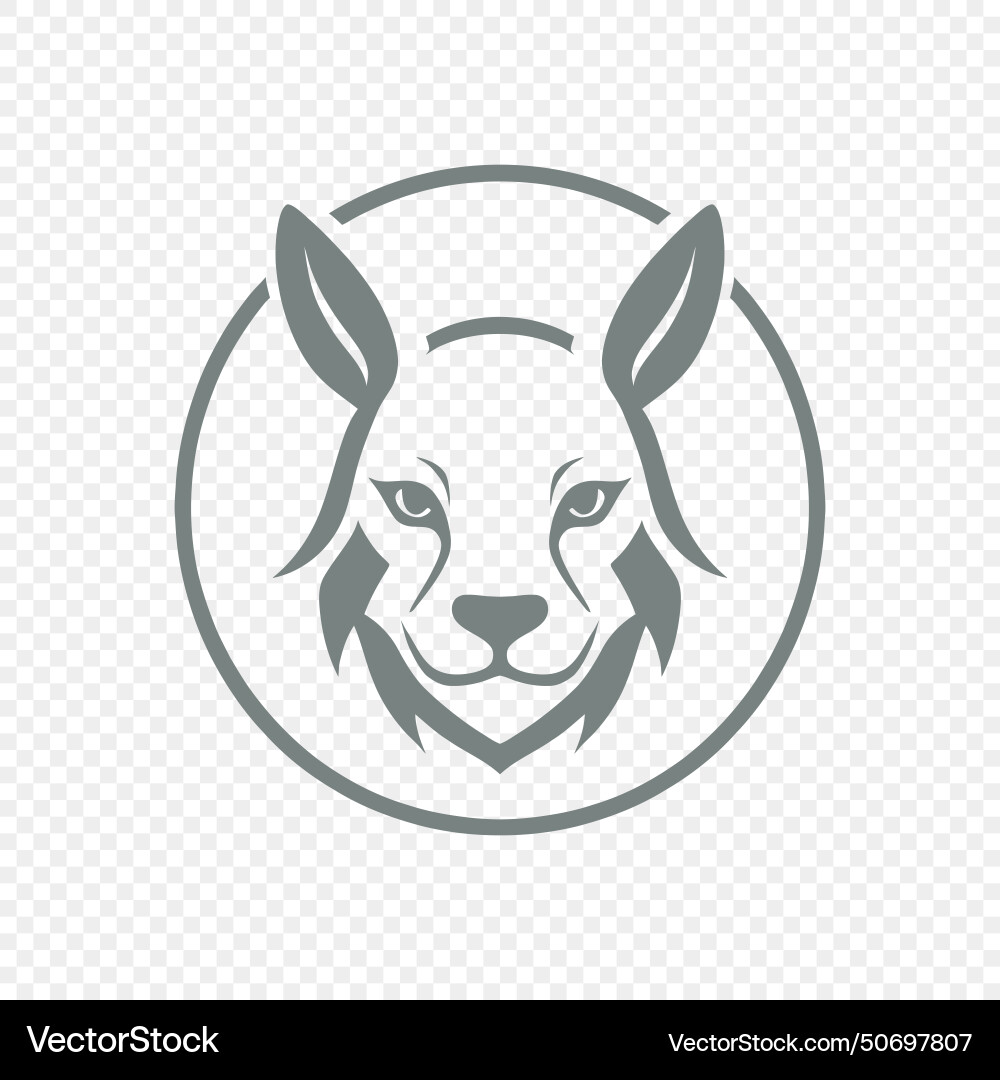 Lynx head icon wild cat animal symbol Royalty Free Vector