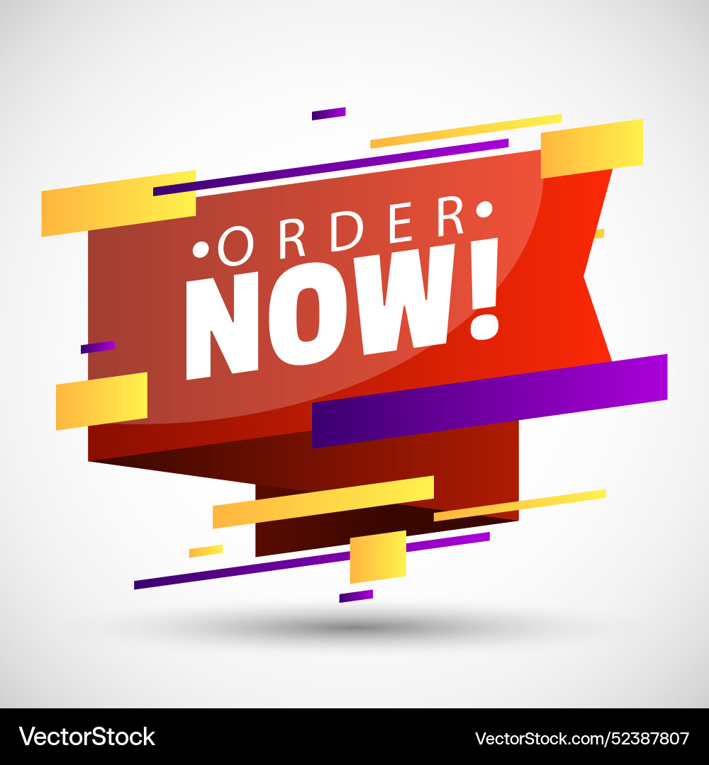 Order now banner Royalty Free Vector Image - VectorStock