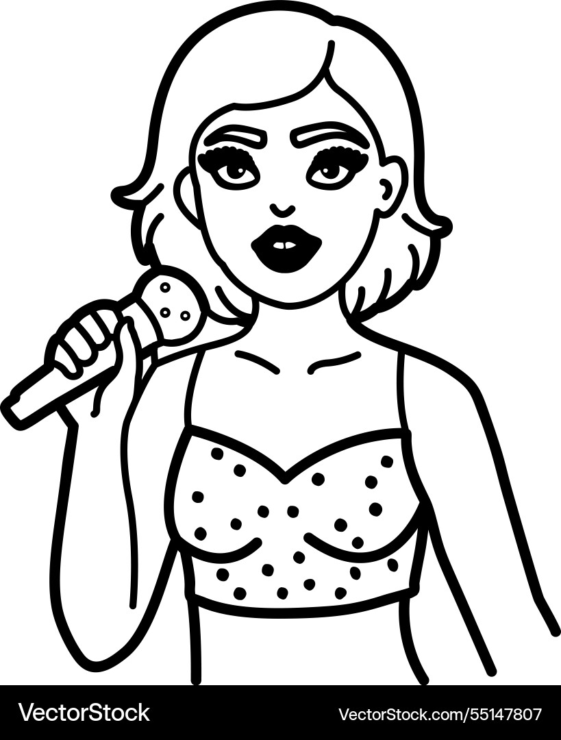 Pop singer Royalty Free Vector Image - VectorStock