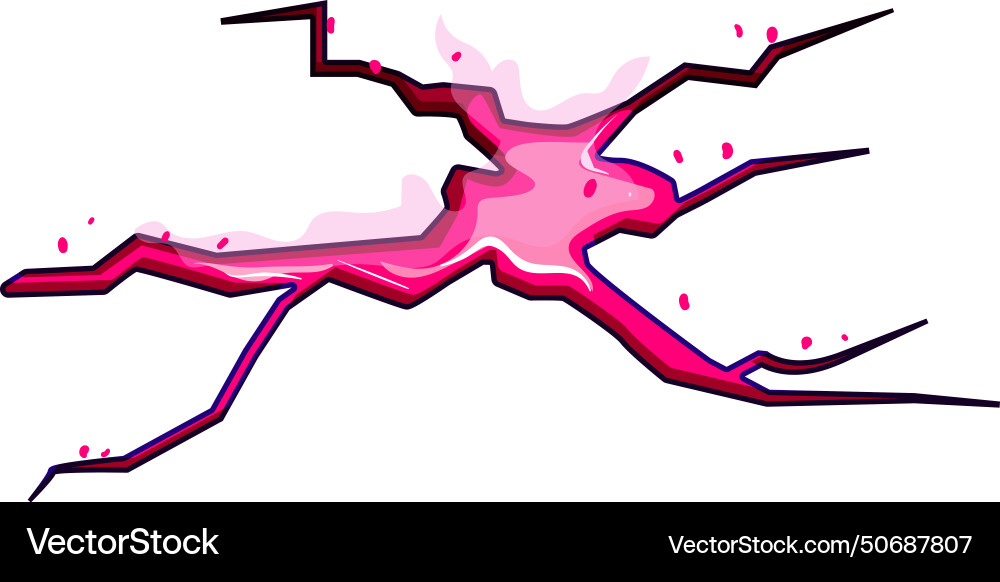 Road ground crack cartoon Royalty Free Vector Image