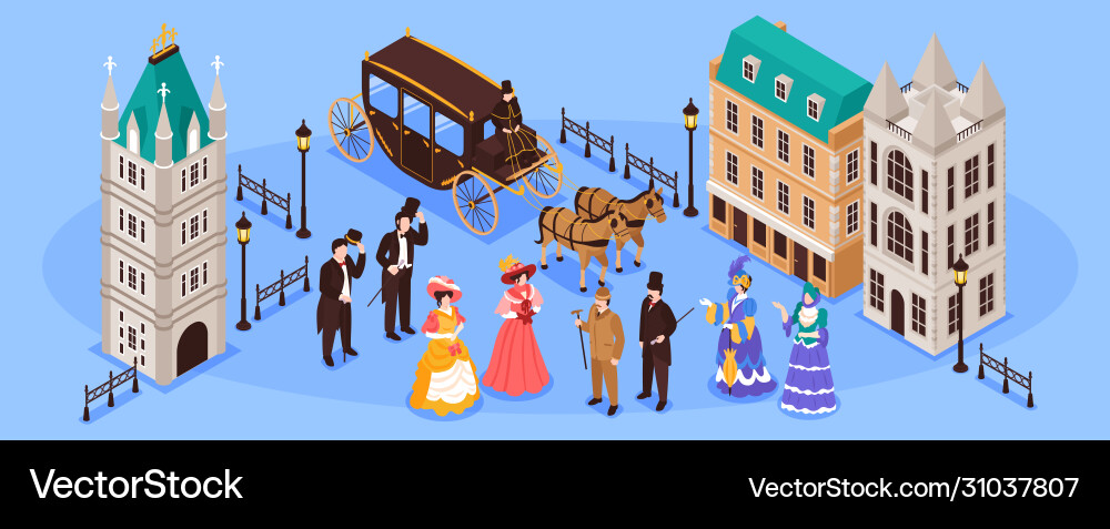 Victorian horizontal Royalty Free Vector Image