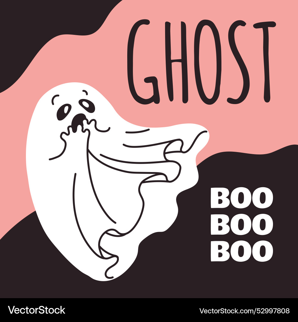 A poster featuring ghost Royalty Free Vector Image
