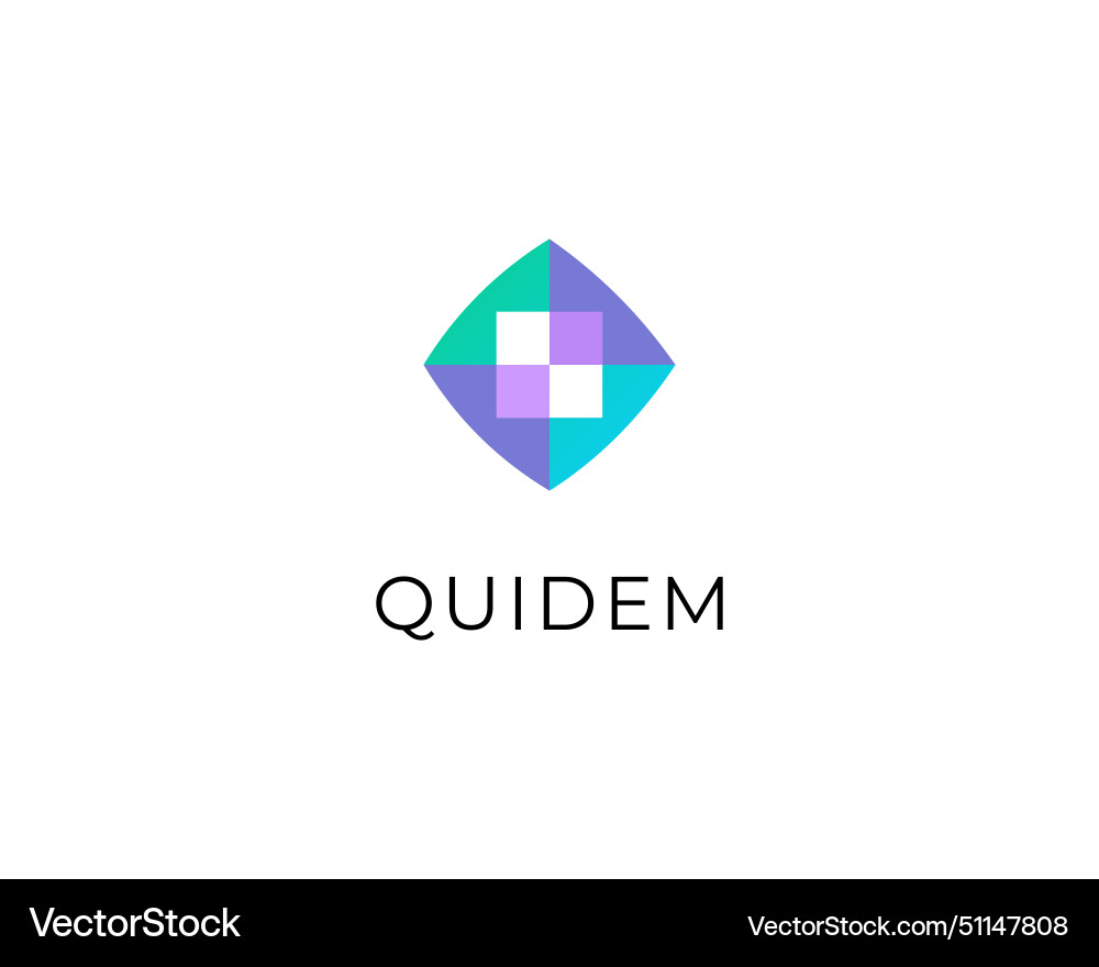 Abstract square logo from geometric shapes Vector Image