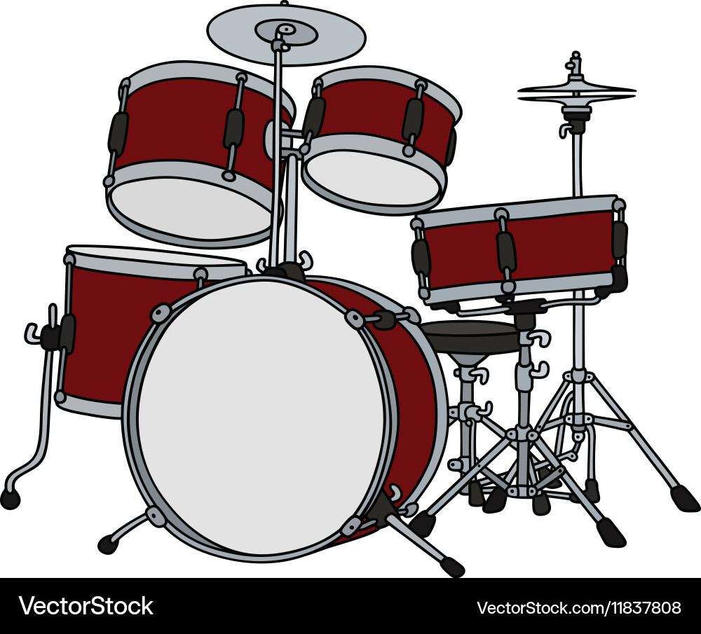Classic red percussion Royalty Free Vector Image