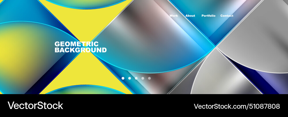 Colorful geometric background with gradients Vector Image