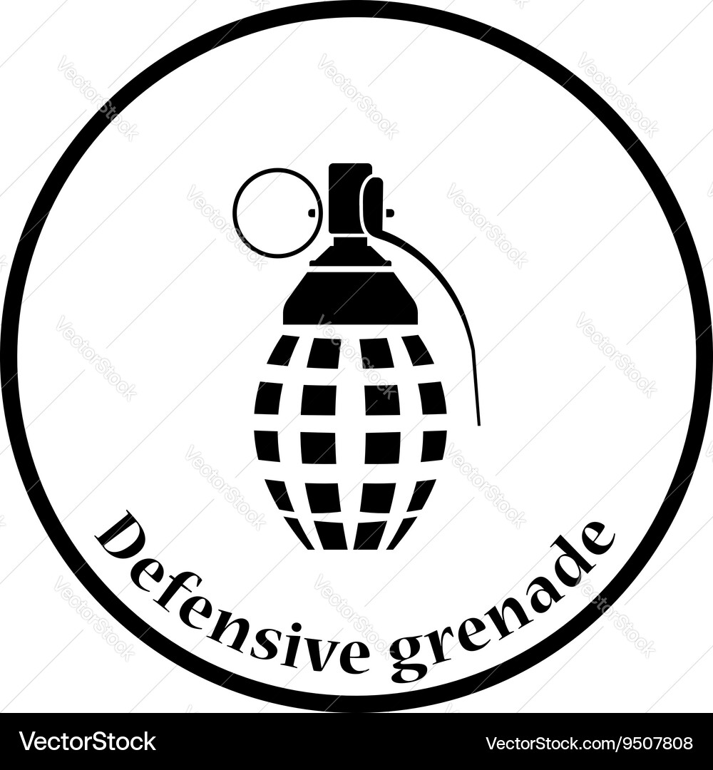 Defensive grenade icon Royalty Free Vector Image