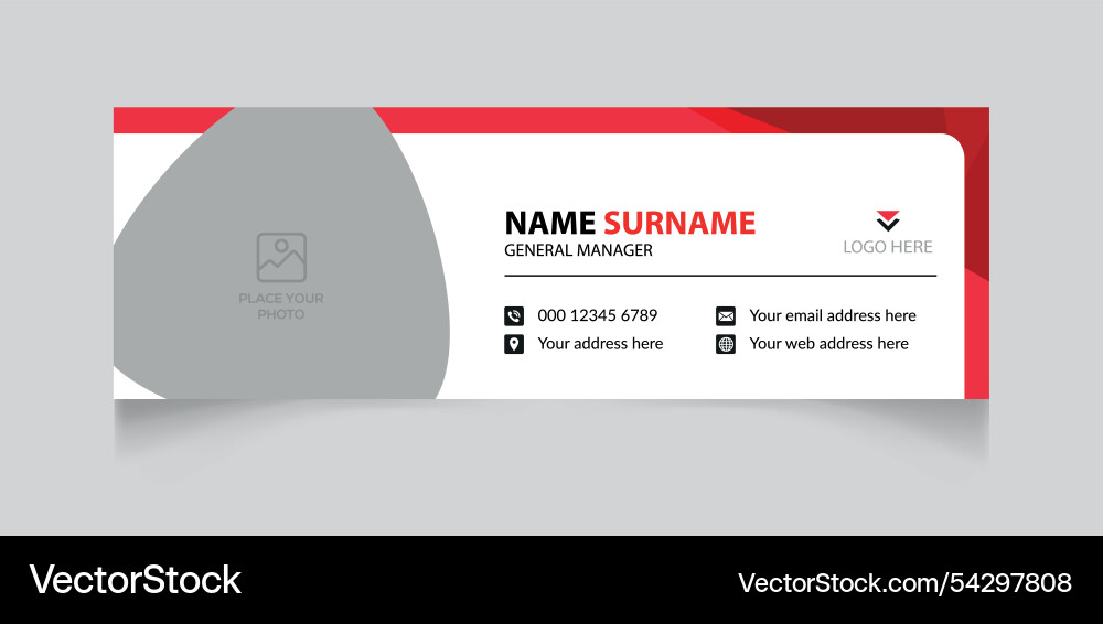 Professional email signatures template design Vector Image