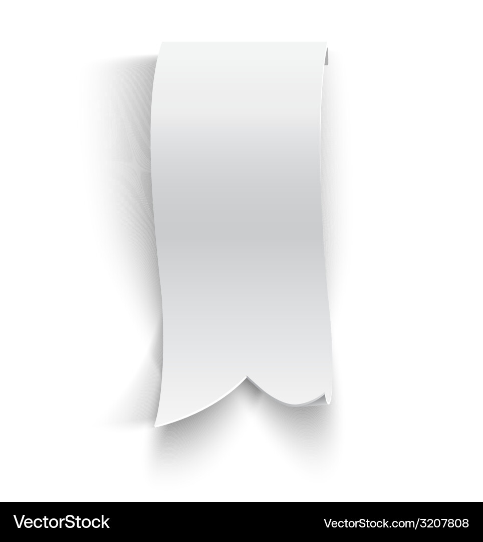 Realistic detailed curved paper banner Royalty Free Vector