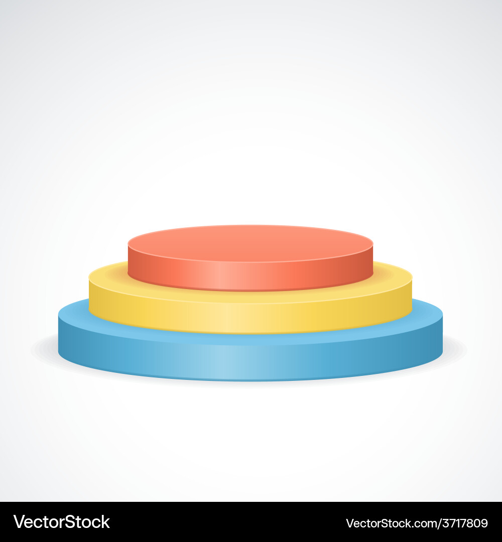 Colorful Podium on White Background Royalty Free Vector