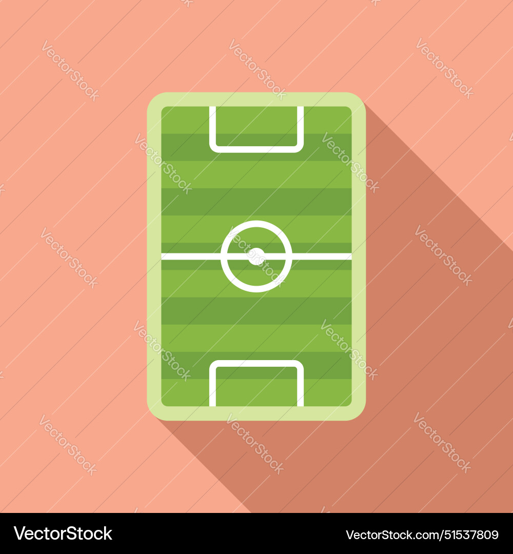 Flat design soccer field icon Royalty Free Vector Image