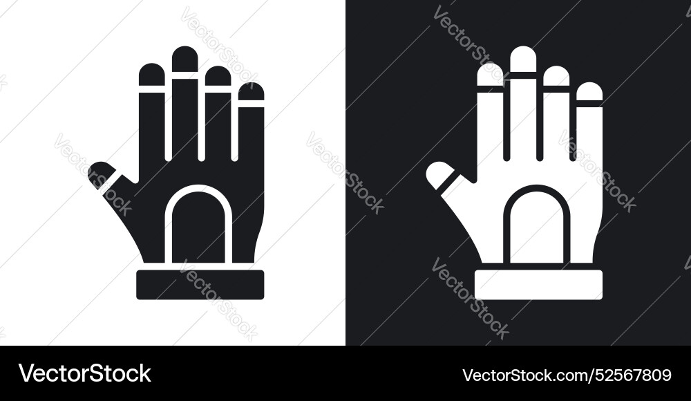 Gauntlet icon set on white background Royalty Free Vector