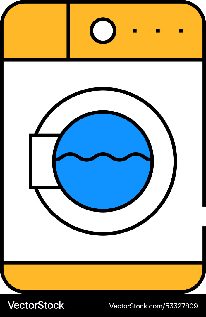 Laundry machine icon color Royalty Free Vector Image