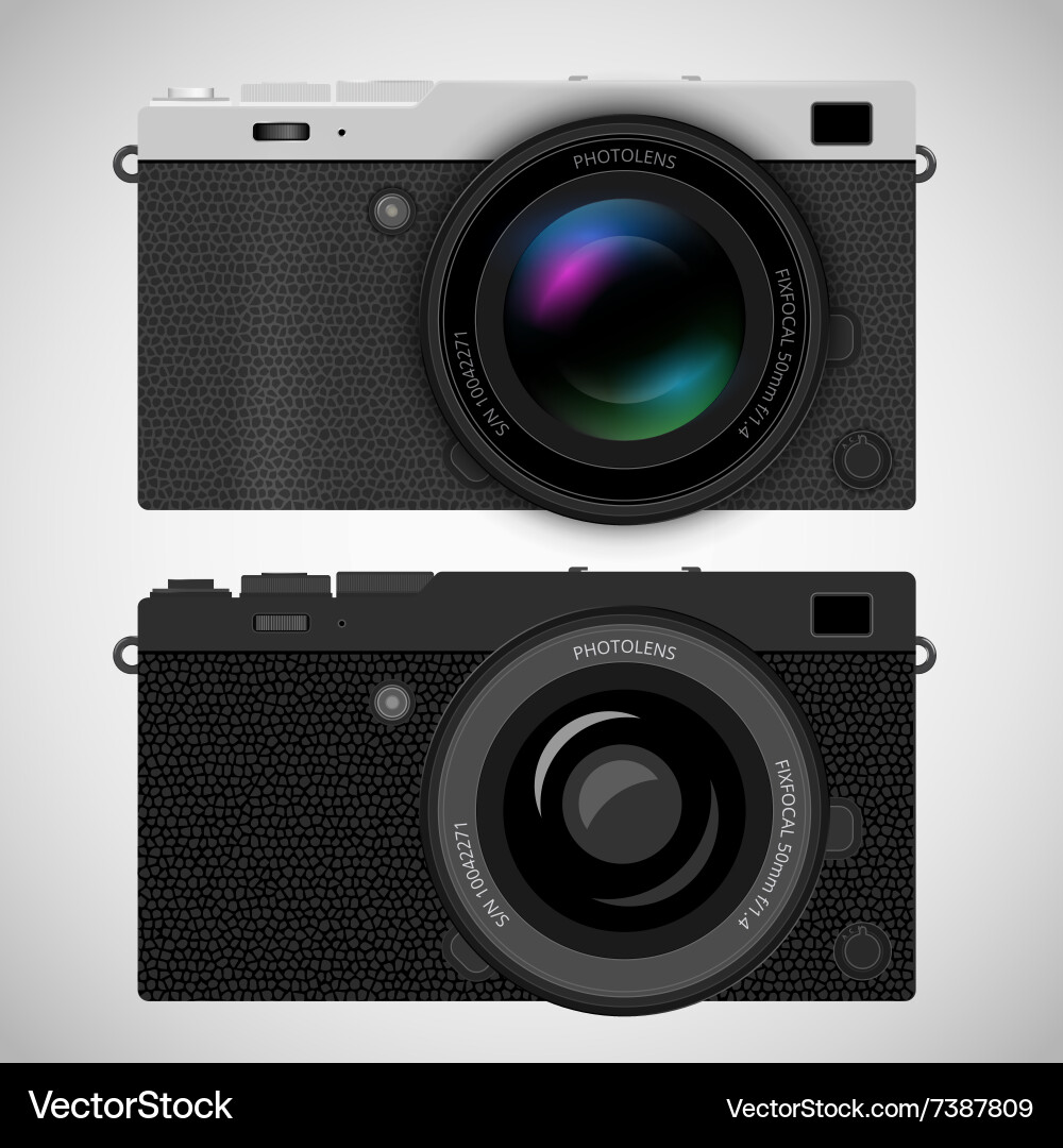 Mirrorless compact camera Royalty Free Vector Image