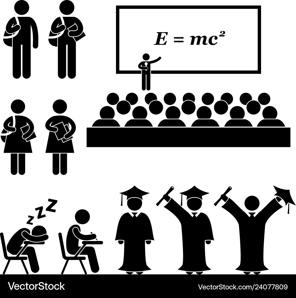 College Student Stick Figures Vector Images (over 130)