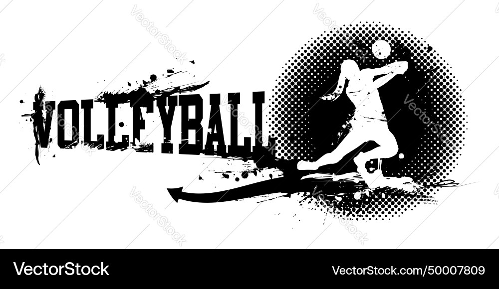 Women volleyball banner Royalty Free Vector Image