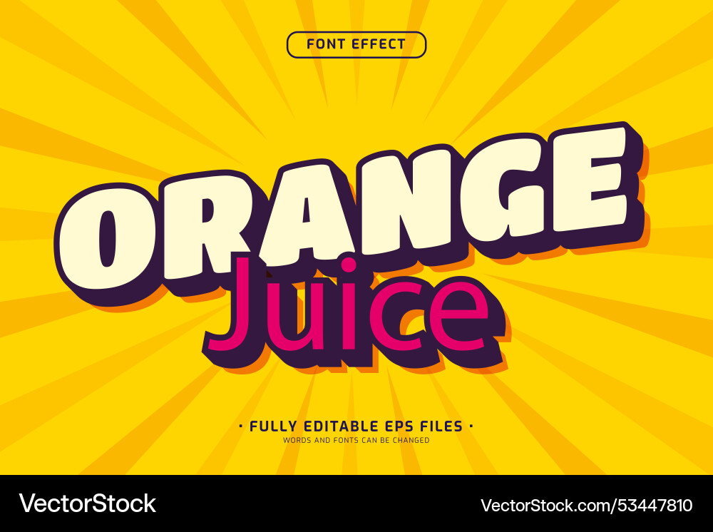 A simple modern and minimalist text effect Vector Image