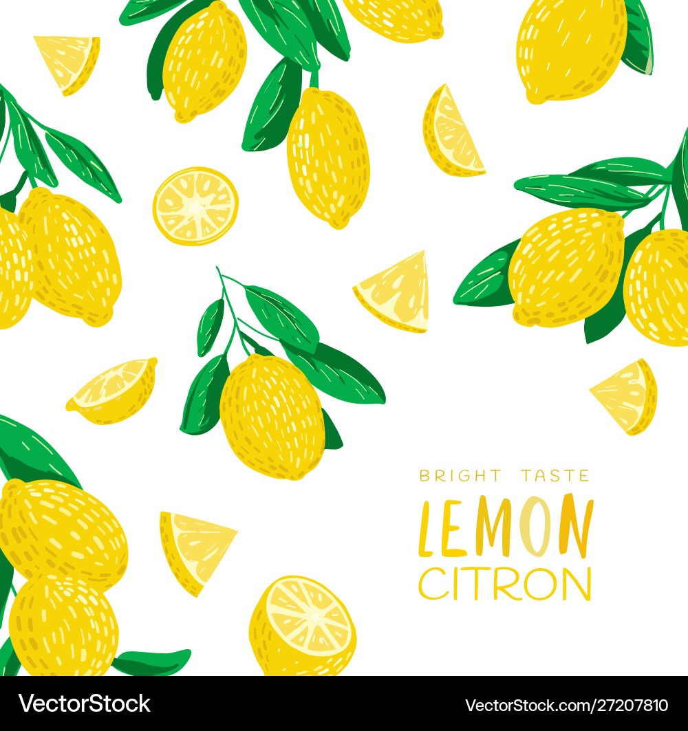 Abstract lemon Royalty Free Vector Image - VectorStock