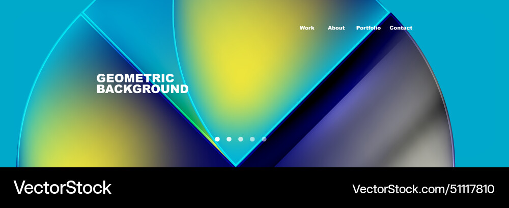 Colorful geometric pattern with circle Royalty Free Vector