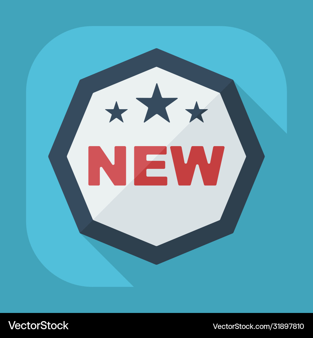 Flat modern design with shadow new banner Vector Image