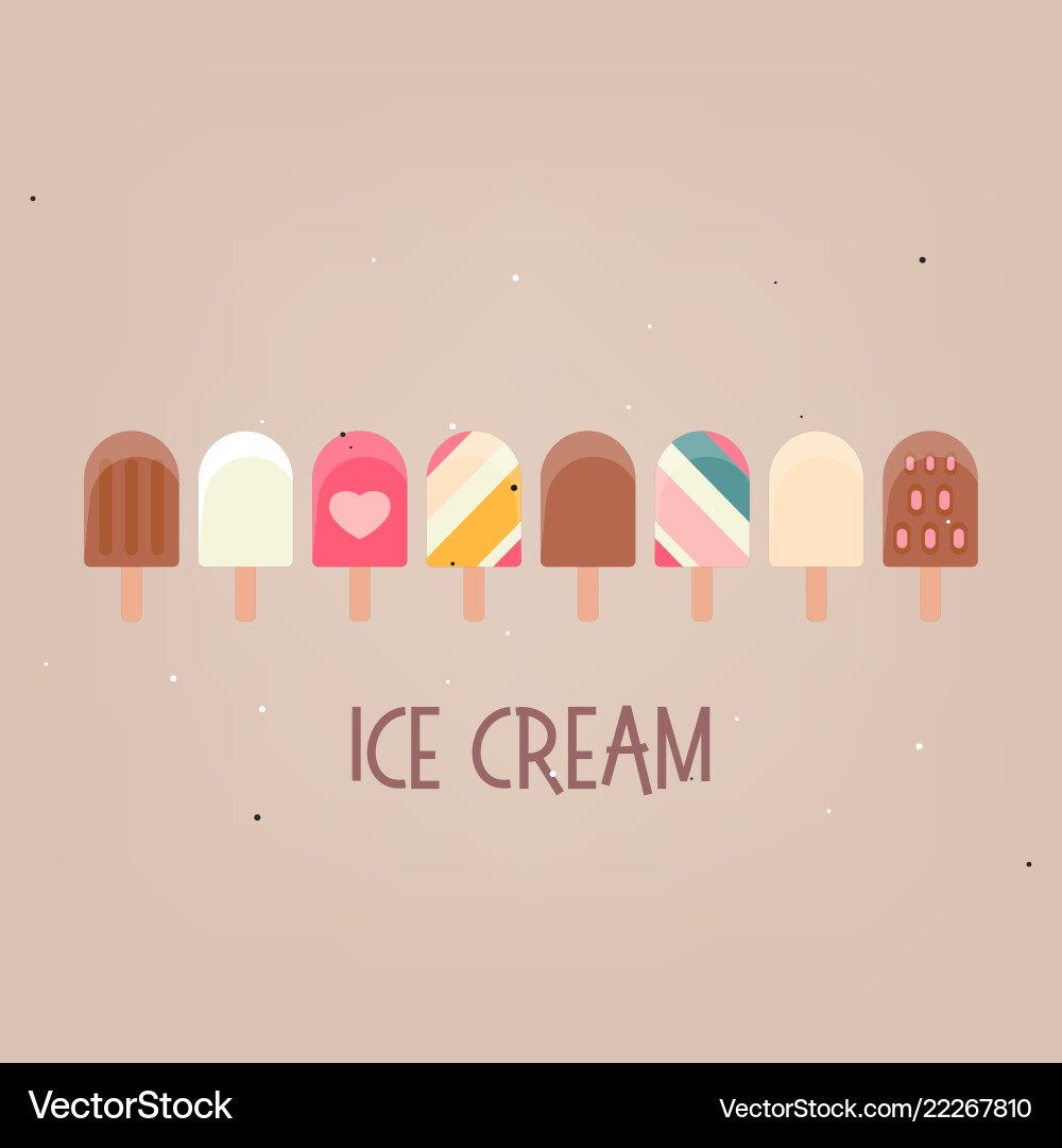 Ice cream poster Royalty Free Vector Image - VectorStock