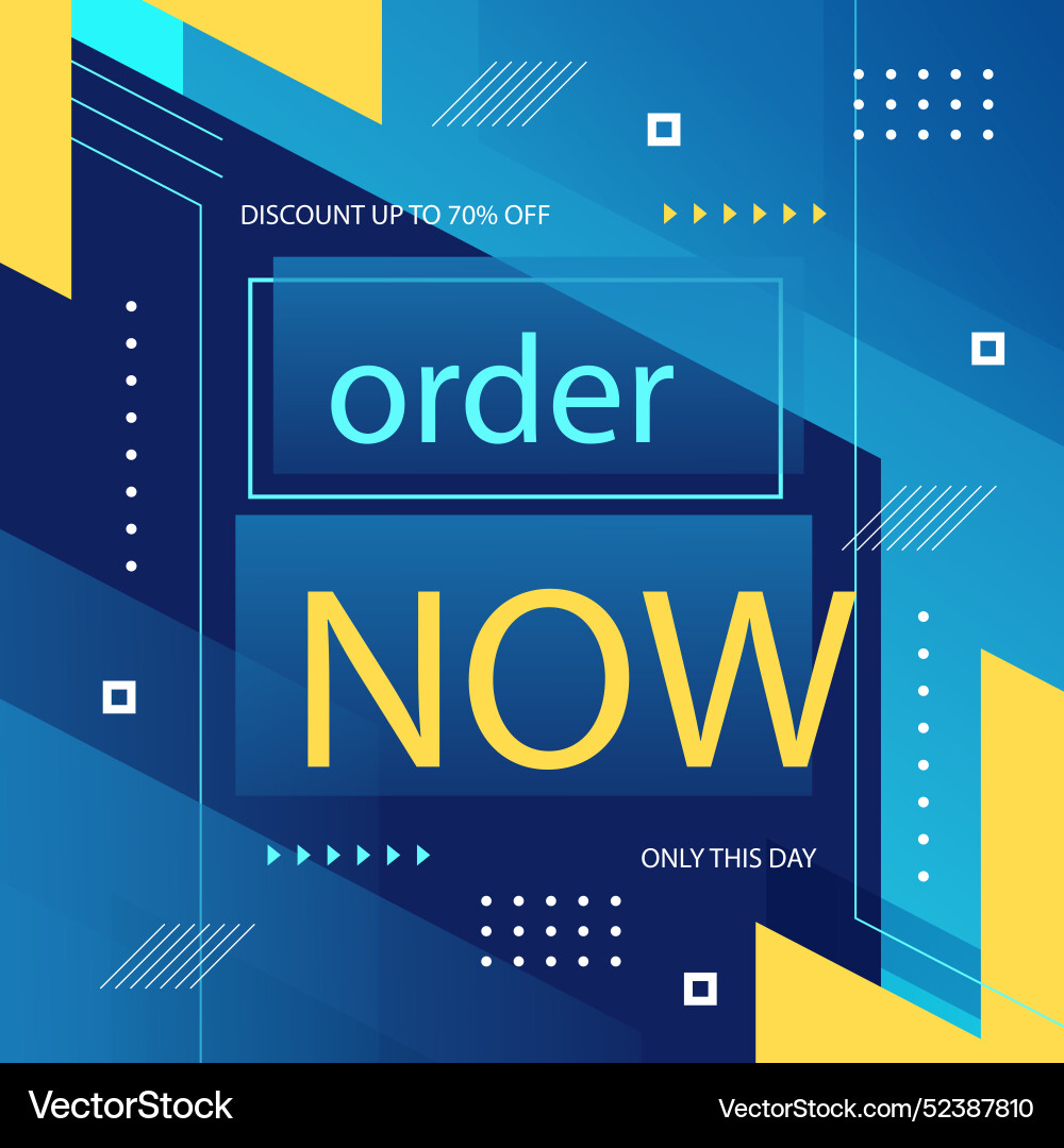 Order now banner Royalty Free Vector Image - VectorStock