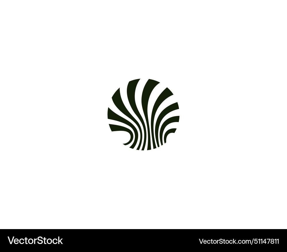 Abstract tree black and white logo creative shall Vector Image
