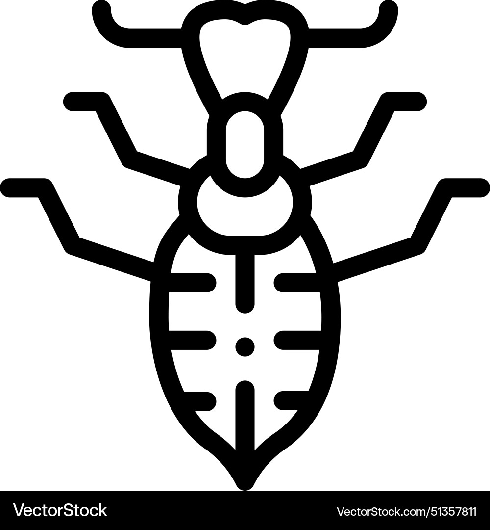Antlion icon thin linear style design isolated Vector Image