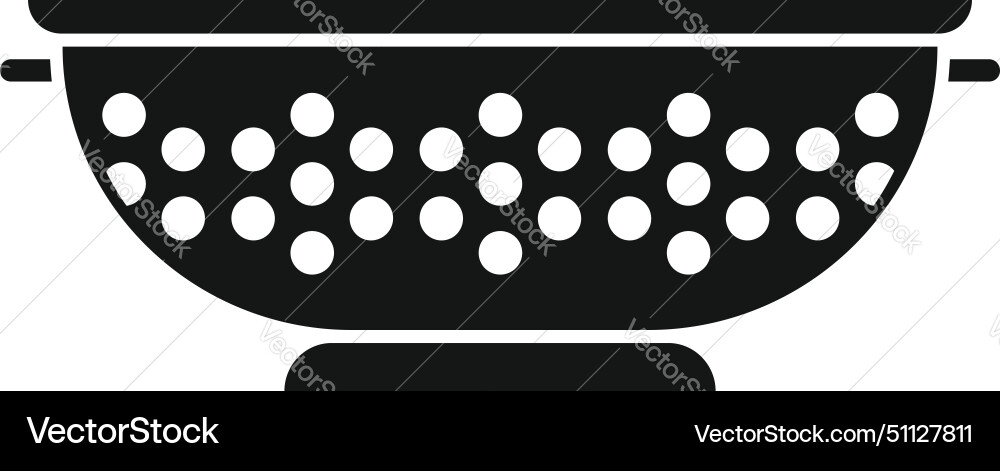 Domestic colander icon simple cooking tool Vector Image
