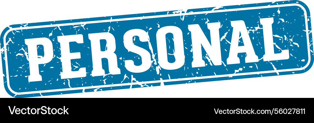 Personal rectangular sign stamp Royalty Free Vector Image